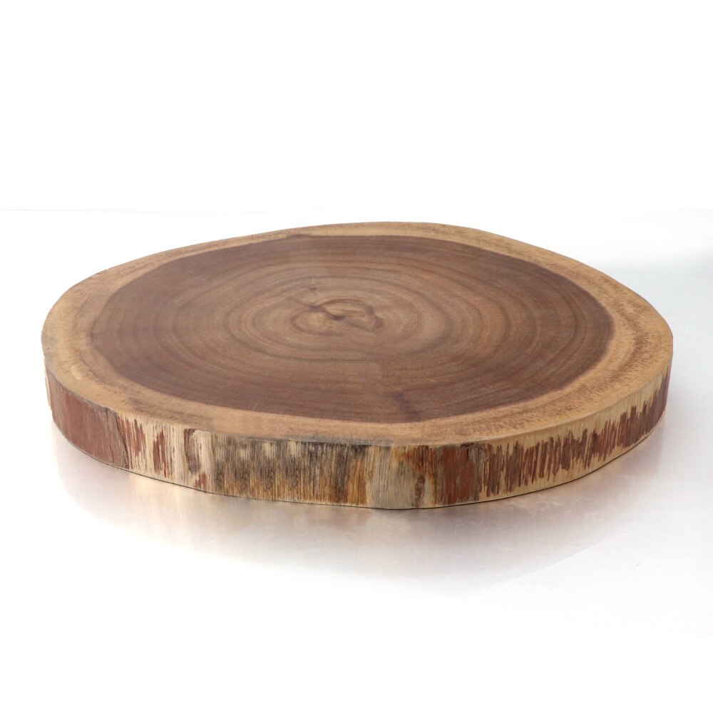 Acacia Cutting Board with Live Edge Bark Natural T... – Vicedeal