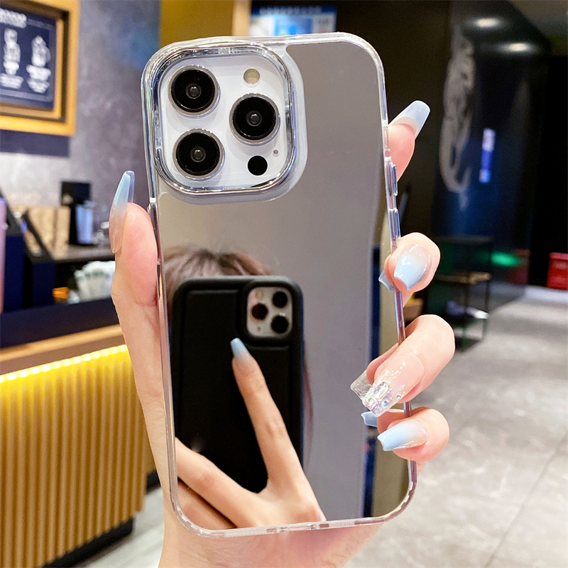 Luxury Makeup Mirror Solid Acrylic Case For iPhone... – Vicedeal