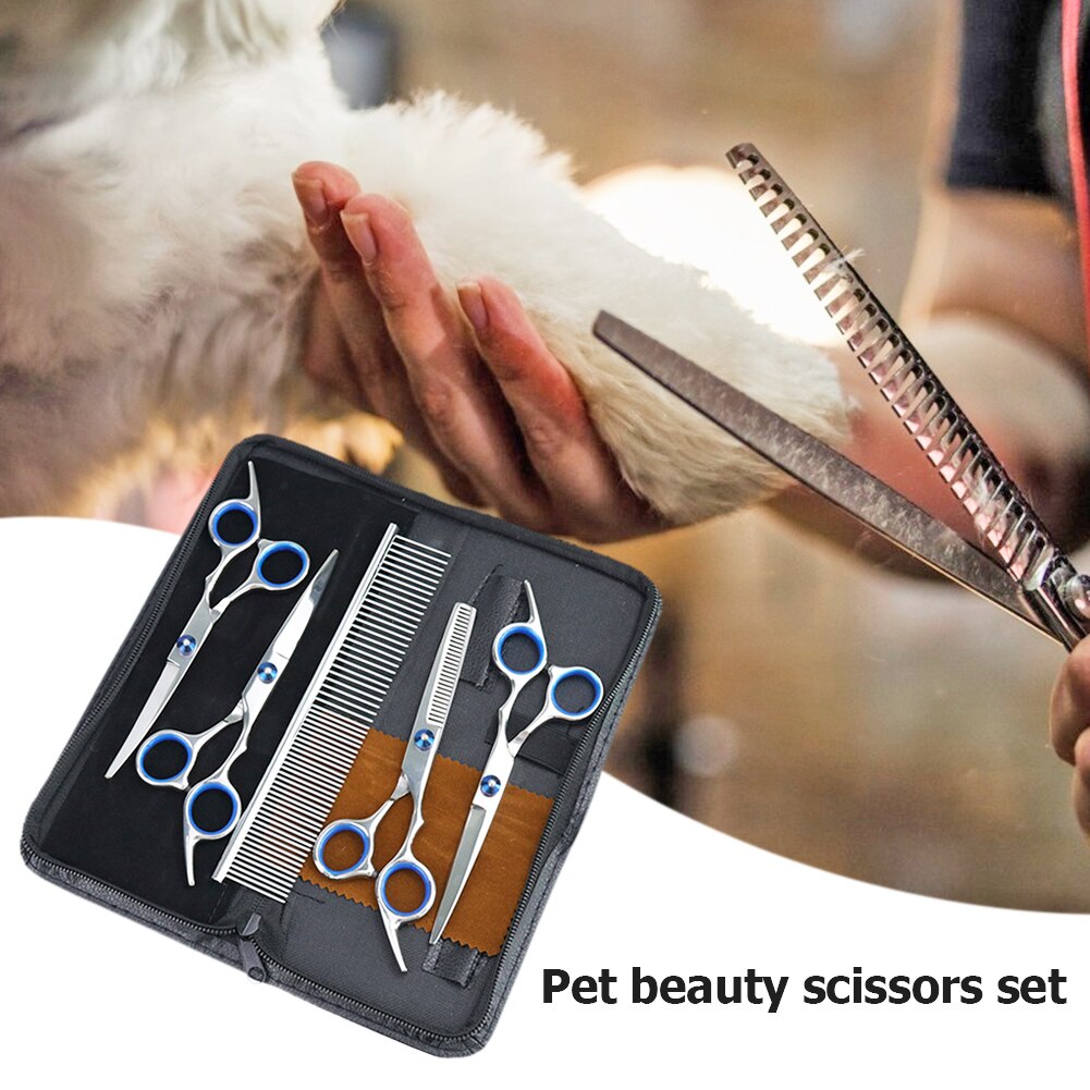 Pet Grooming Shears Scissors Set Cat Dog Hair Cutt... – Grandado