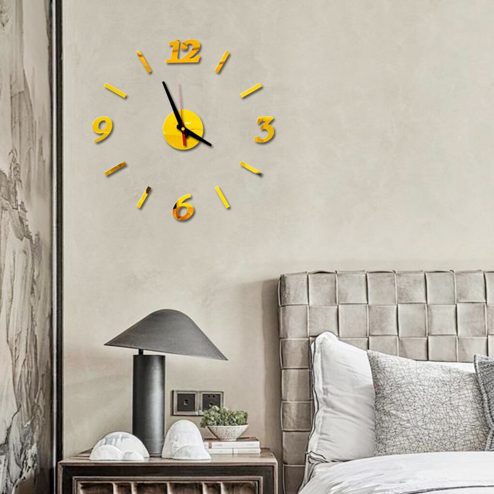 DIY Acrylic Clock Mirror Surface Wall Decorative C... – Grandado