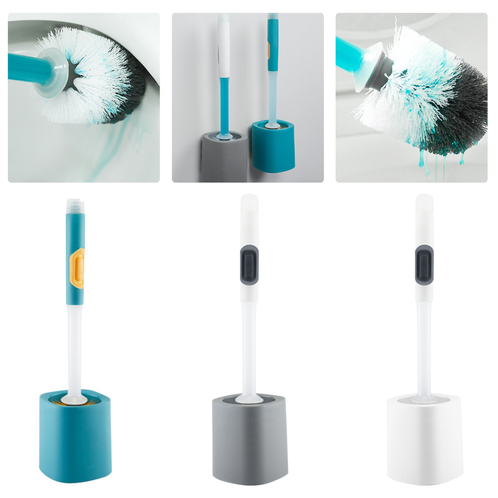 Bathroom Toilet Brush Punch-free Wall-mounted Hydr... – Grandado