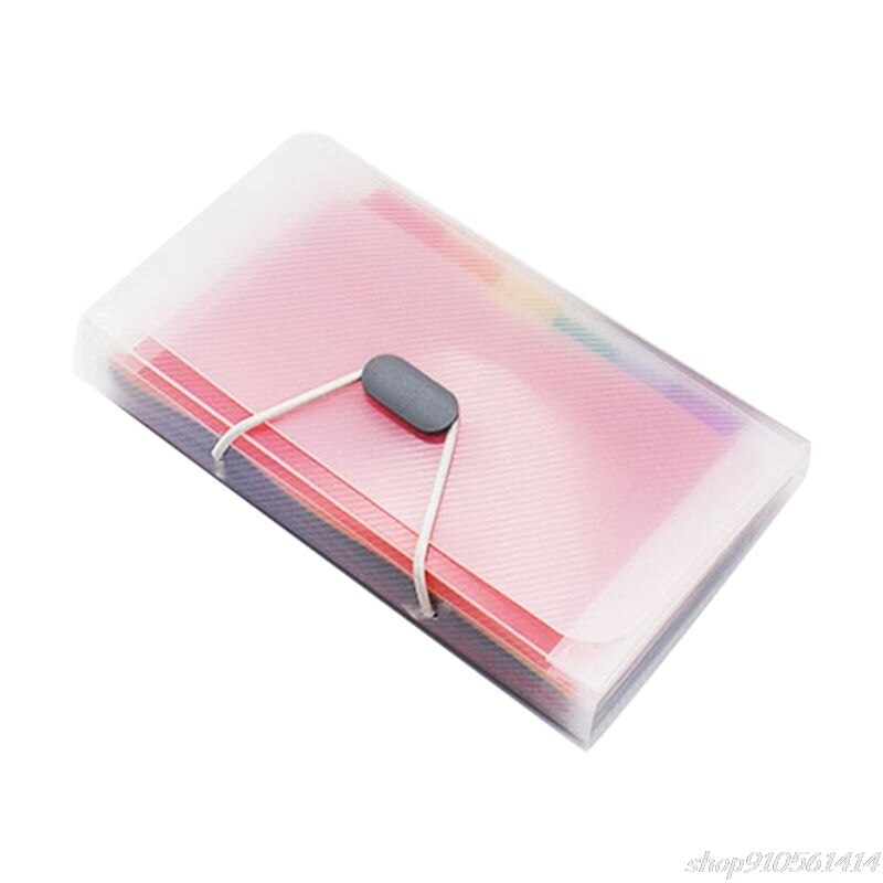 Rainbow Color A6 Document Bag Cute Mini Bill Recei... – Grandado