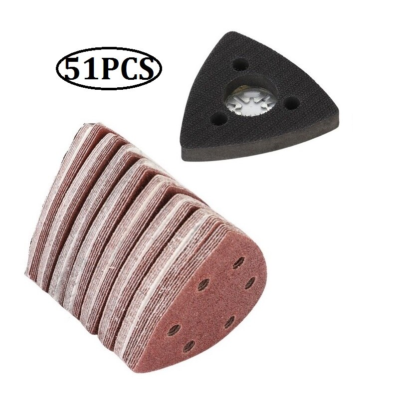 51 Pcs Oscillating Multi Tool Triangle Sanding Pad... – Grandado