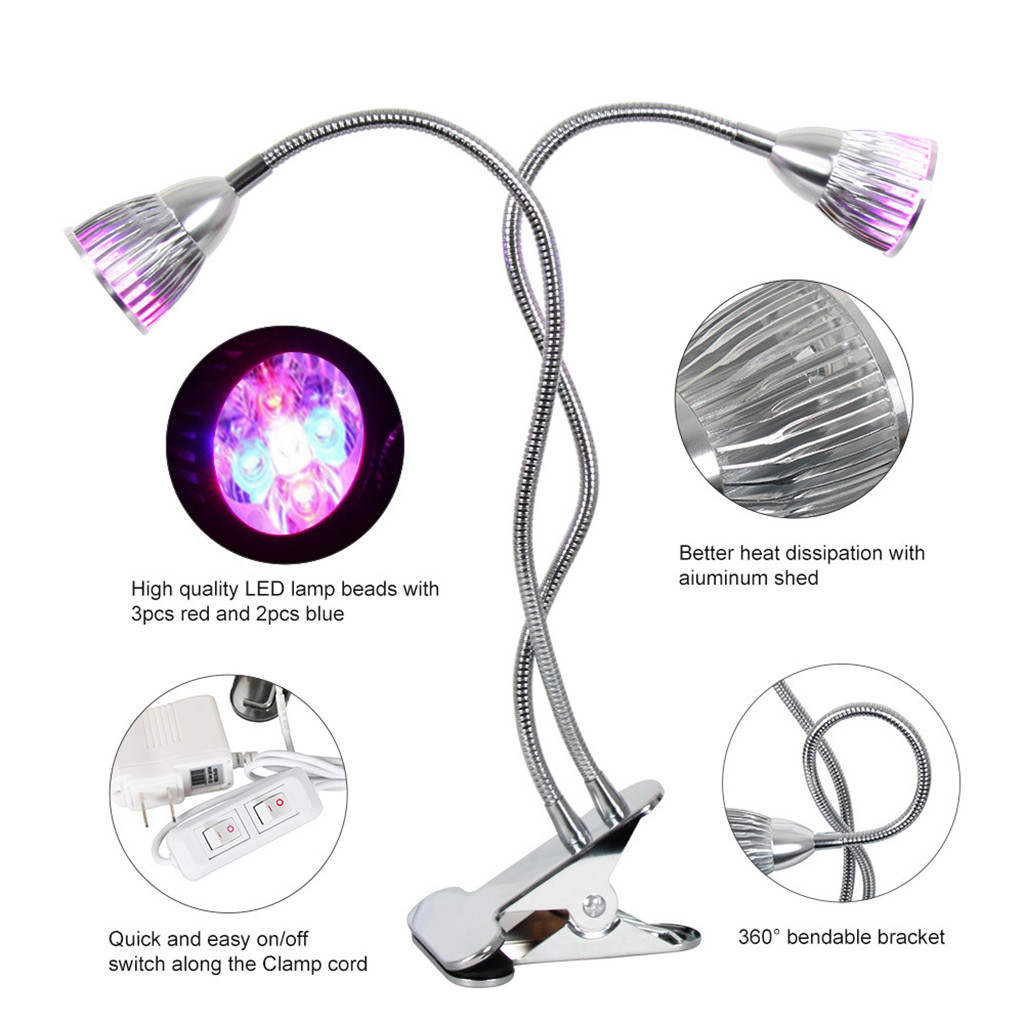 Home & Garden Products 10W Dual Head LED Grow Ligh... – Grandado