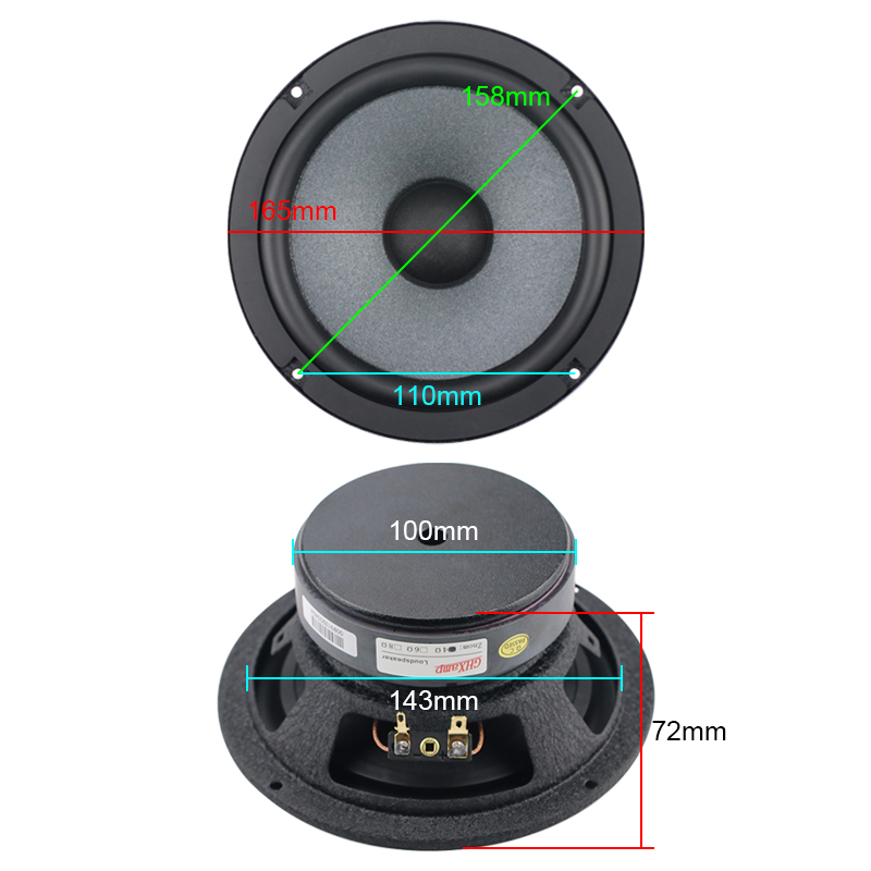Ghxamp 6.5 Inch Auto Mid Woofer Bass Speaker Met H... – Grandado