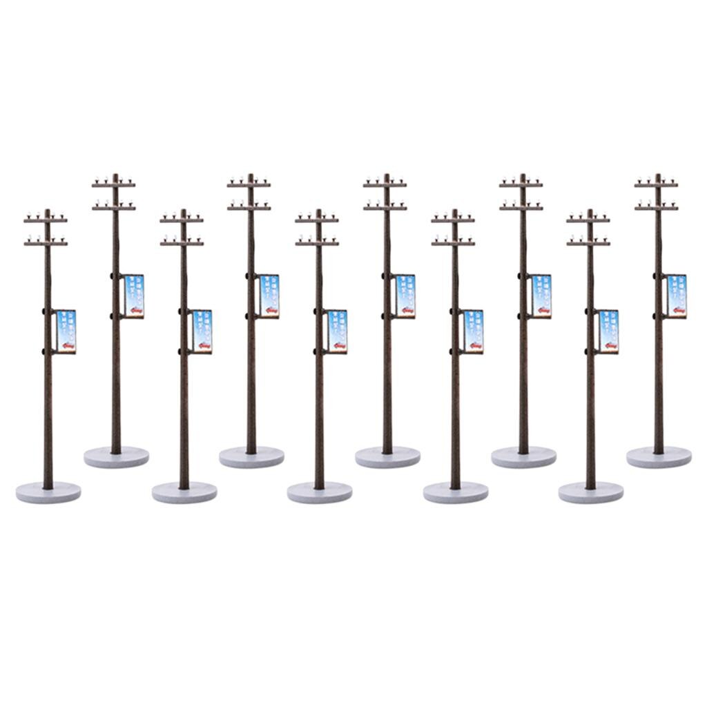 10Pc 1/87 Mini Electric Line Pole for Train Park S... – Vicedeal