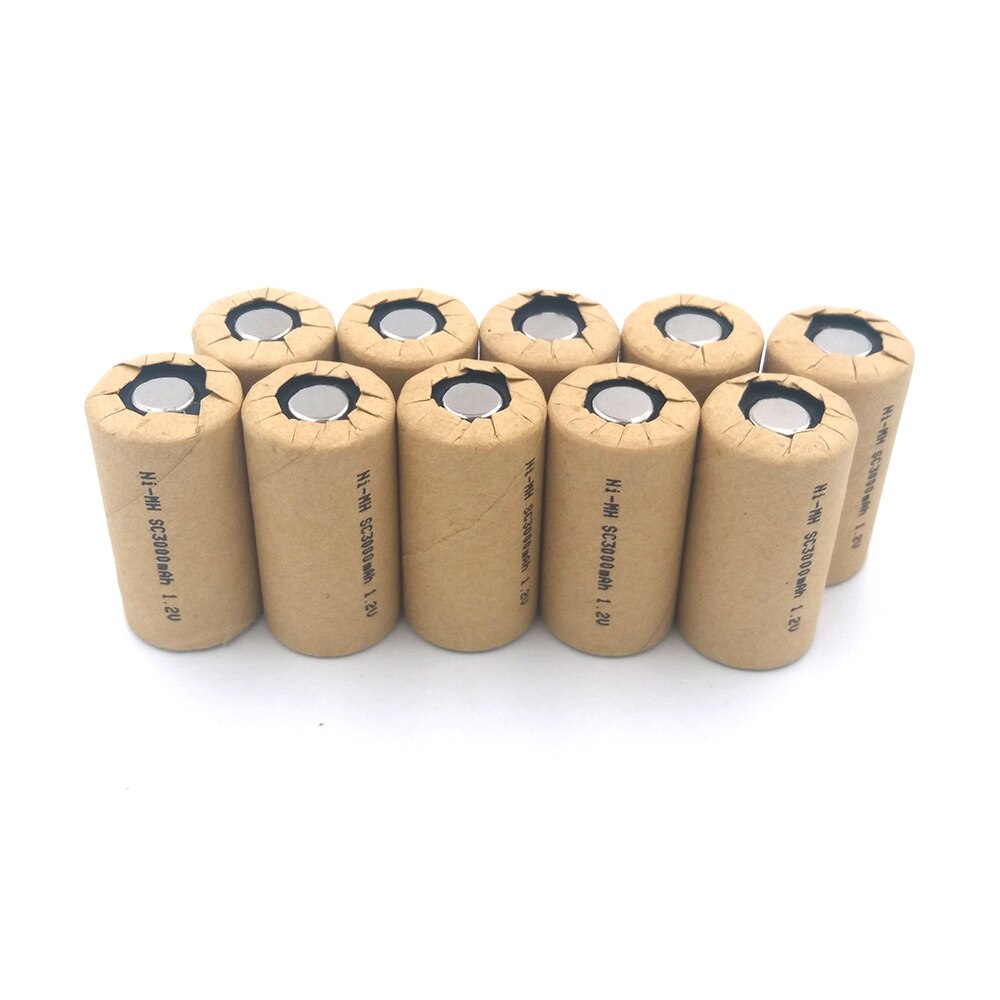 Ni-Mh SC3000mAh 10pcs NIMH SC3.0Ah Power Cell rech... – Vicedeal