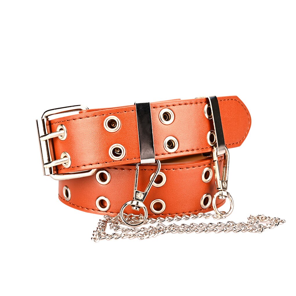 Women Punk Chain Belt Adjustable Double Row Hole E... – Vicedeal