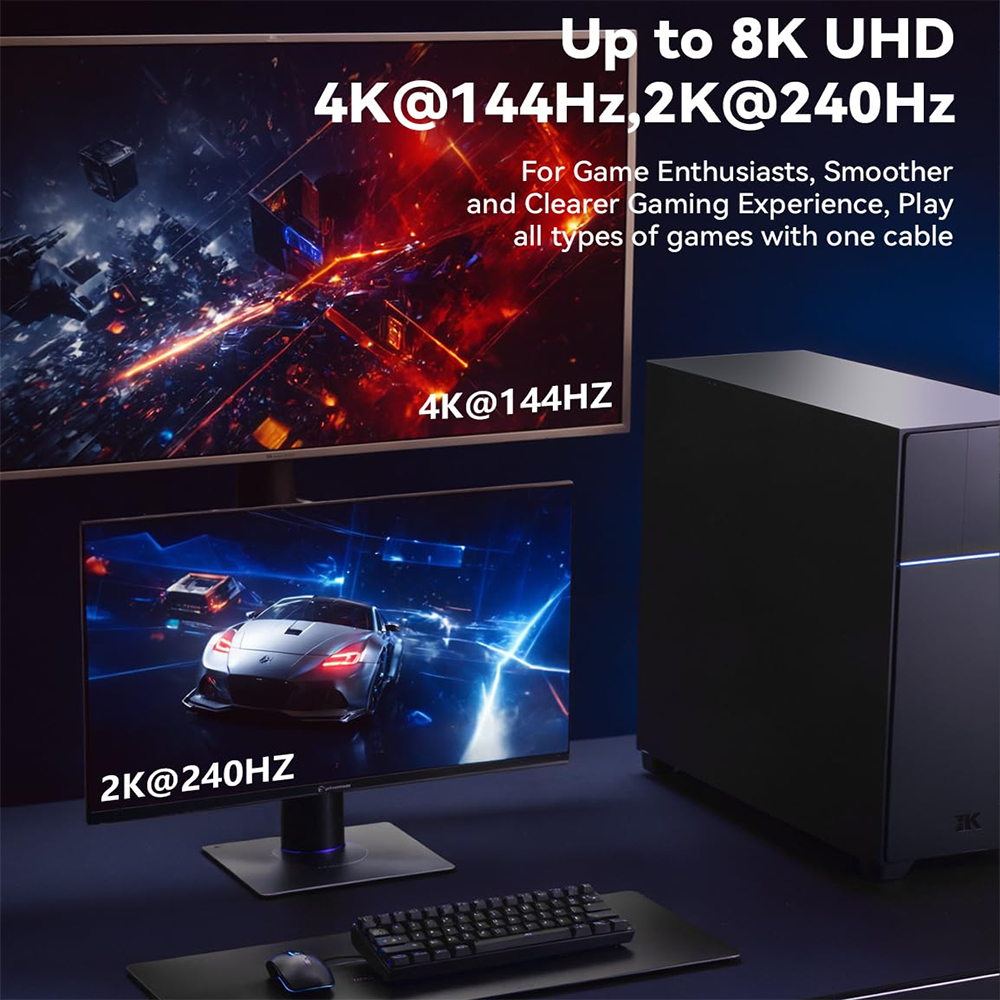 5M 8K DP Cable DisplayPort 1.4 8K@60Hz 4K@144Hz 32... – Vicedeal