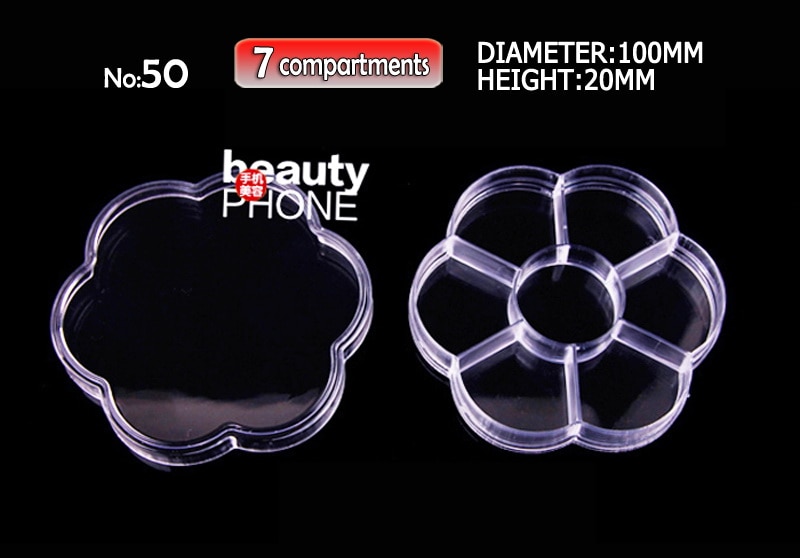 Clear Flower Box Plastic Storage 7 fixed compartme... – Grandado