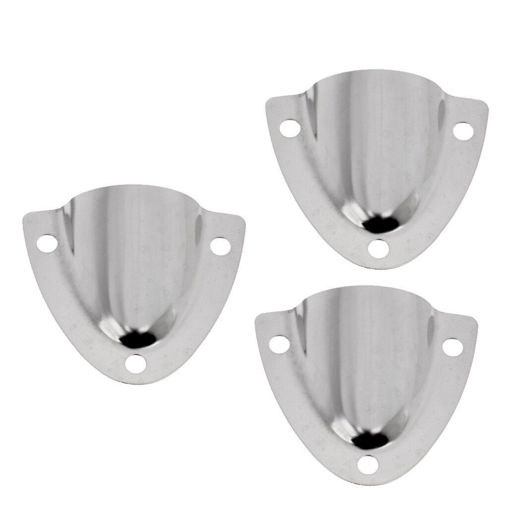 Pack of 3 Stainless Steel Polished Clamshell Vent ... – Grandado