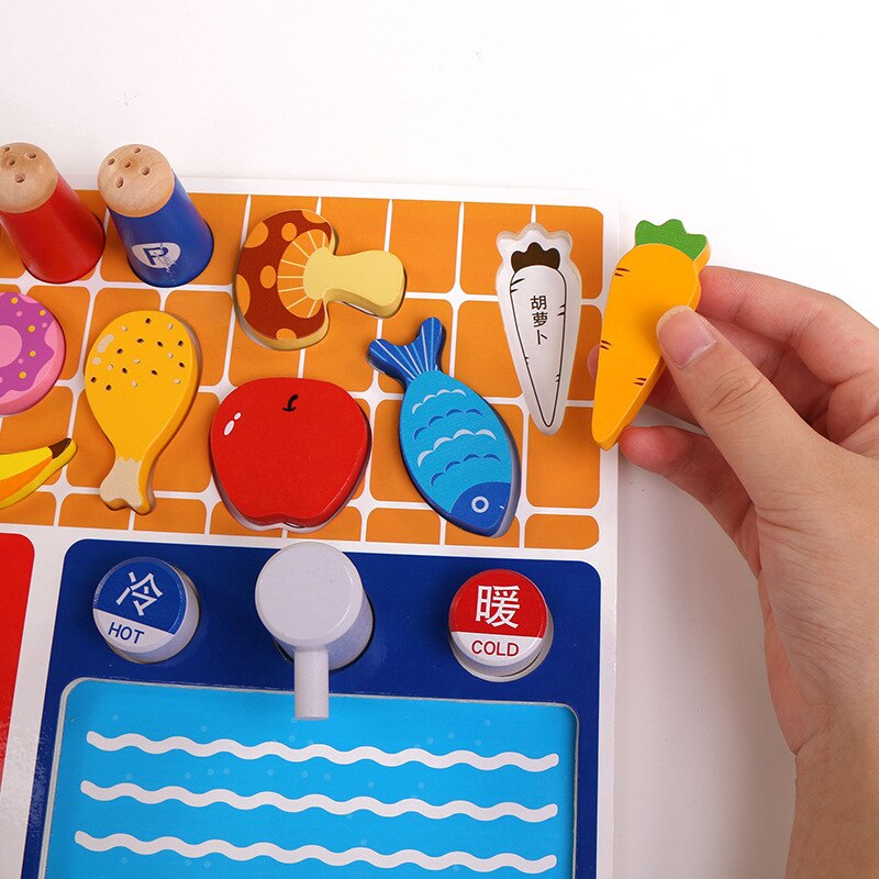 Funny Kids Pretend Chef Game Toy Wooden Cosplay Si... – Grandado