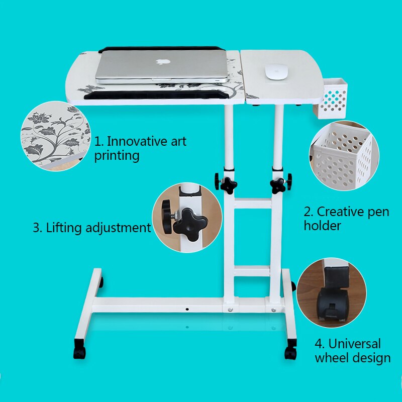 Bedside Table Movable Lifting Folding Notebook Sta... – Grandado