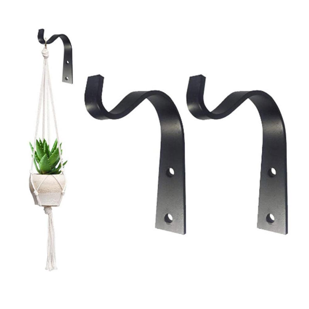 Iron Flower Basket Hook Plant Hanger Bracket Heavy... – Grandado
