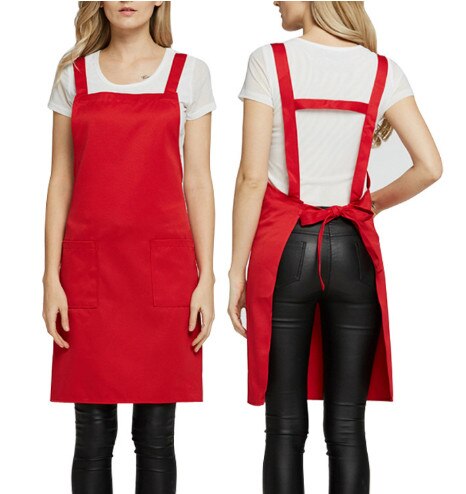 Sleeveless Cotton pinafore cafes work aprons tea n... – Grandado