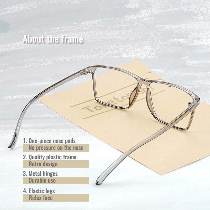 Toketorism Square eye glasses frames for women men... – Grandado