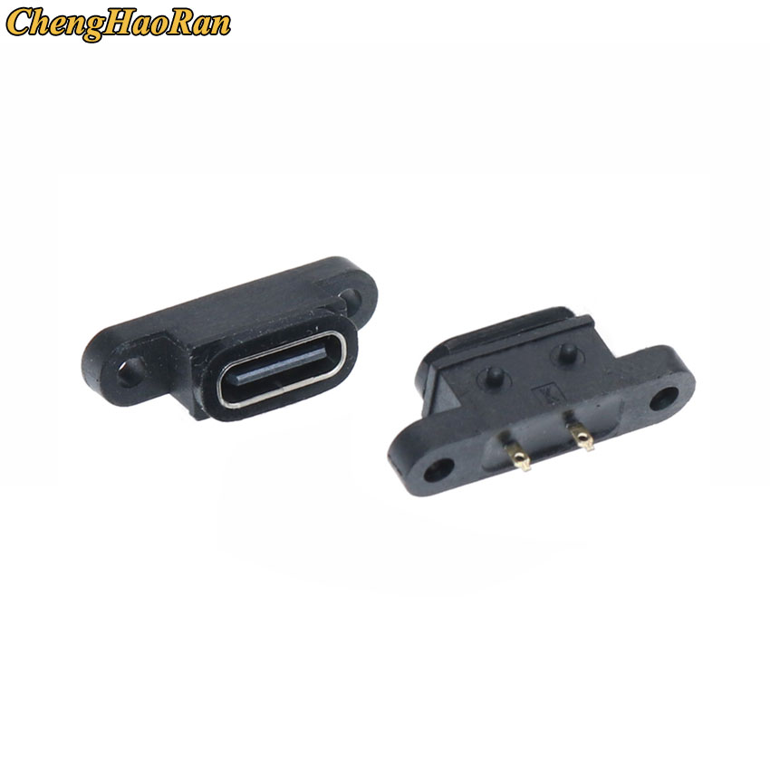 10-100PCS USB TYPE C 2Pin Waterproof Female Socket... – Grandado