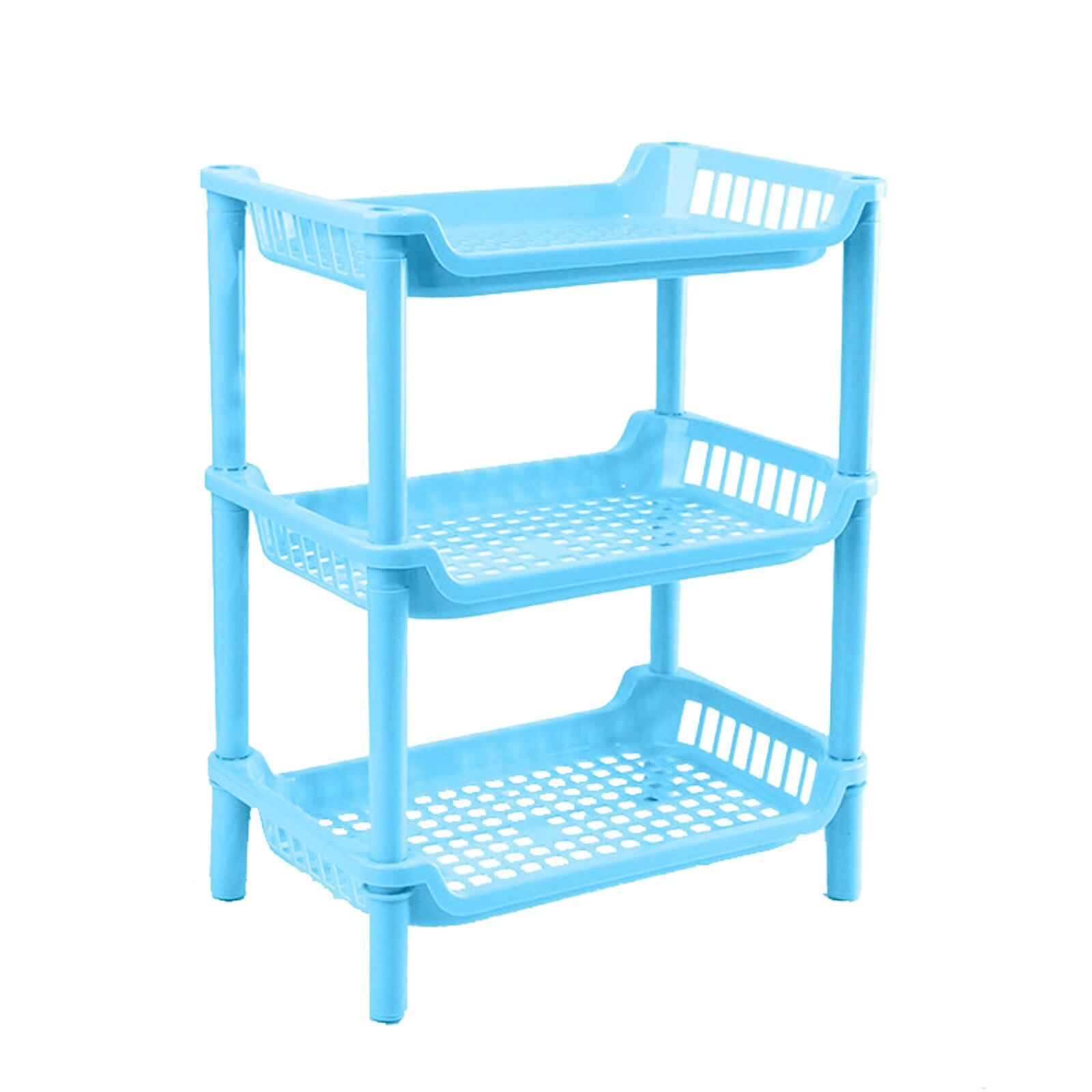 Three-layer Multi-purpose Shelf Plastic Floor-to-c... – Vicedeal