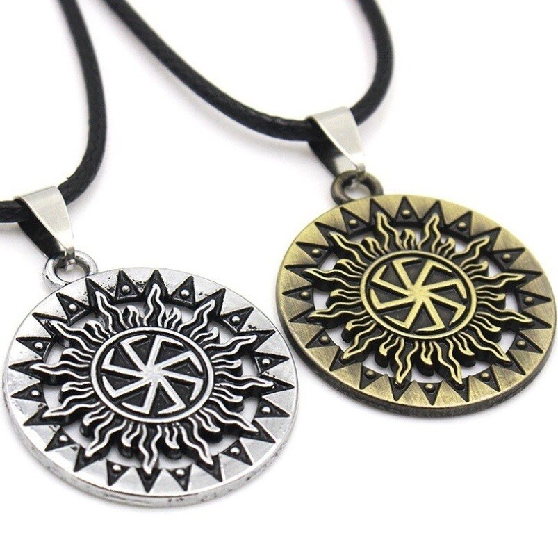 Sun Symbol Pendant Slavic Amulet Religious Men and... – Vicedeal