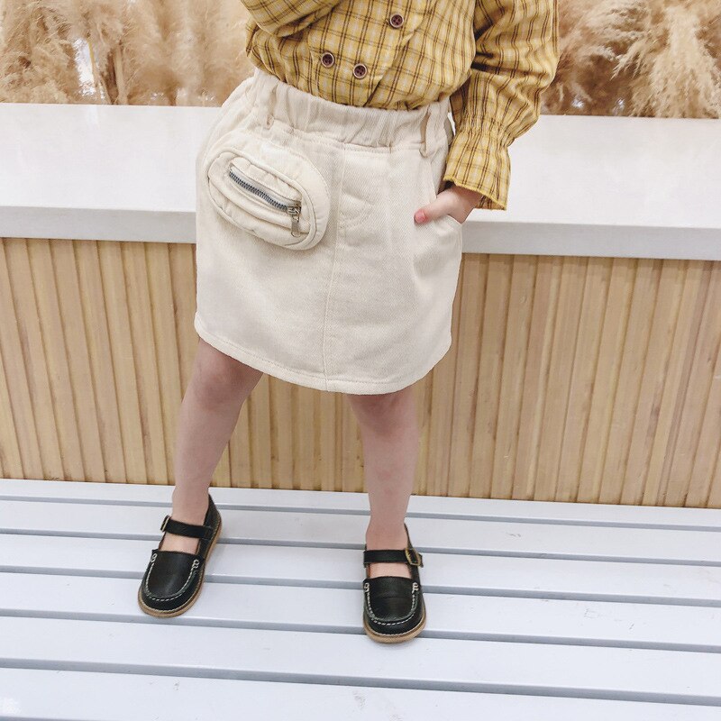 Spring Girls Skirt for Children Zippered Pocket 2 ... – Vicedeal