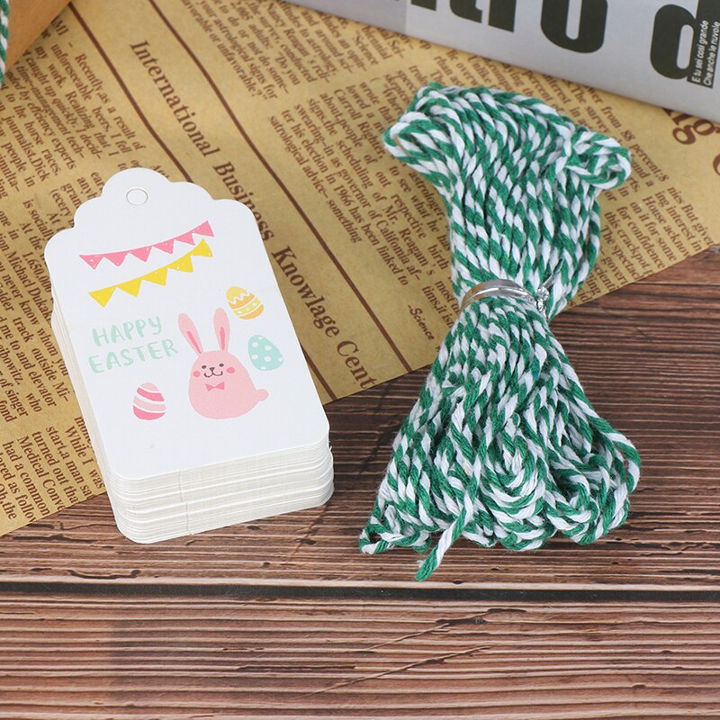 50pcs Easter Rabbit Kraft Paper Tags Labels DIY We... – Grandado