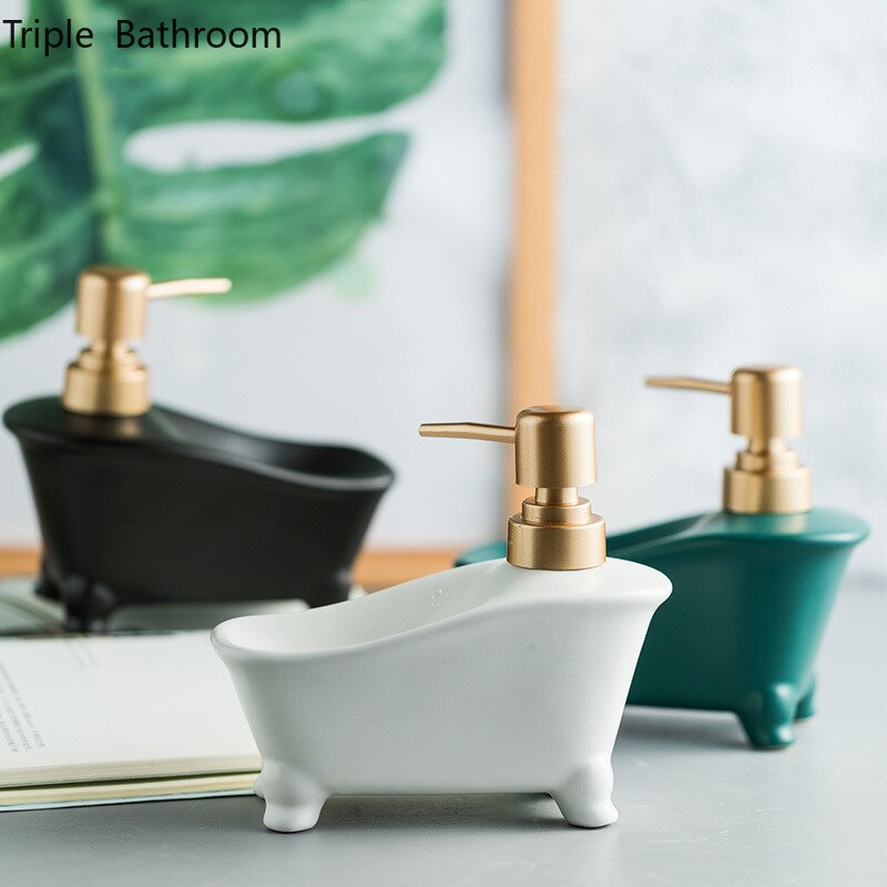 350Ml Marmeren Textuur Keramische Zeepdispenser Ba... – Grandado