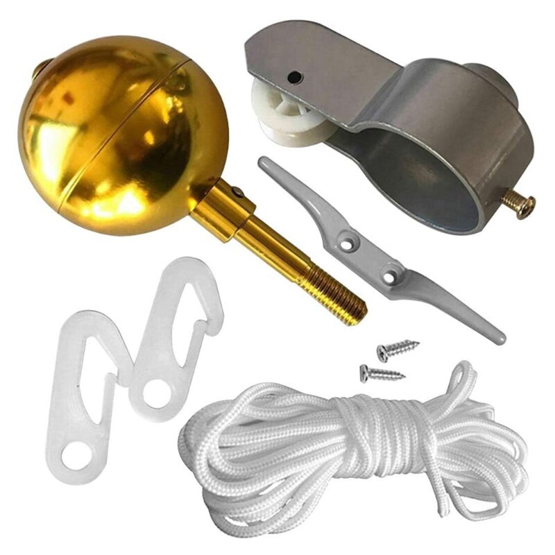 Vlaggenmast Onderdelen Reparatie Kit Ronde Gouden ... – Vicedeal