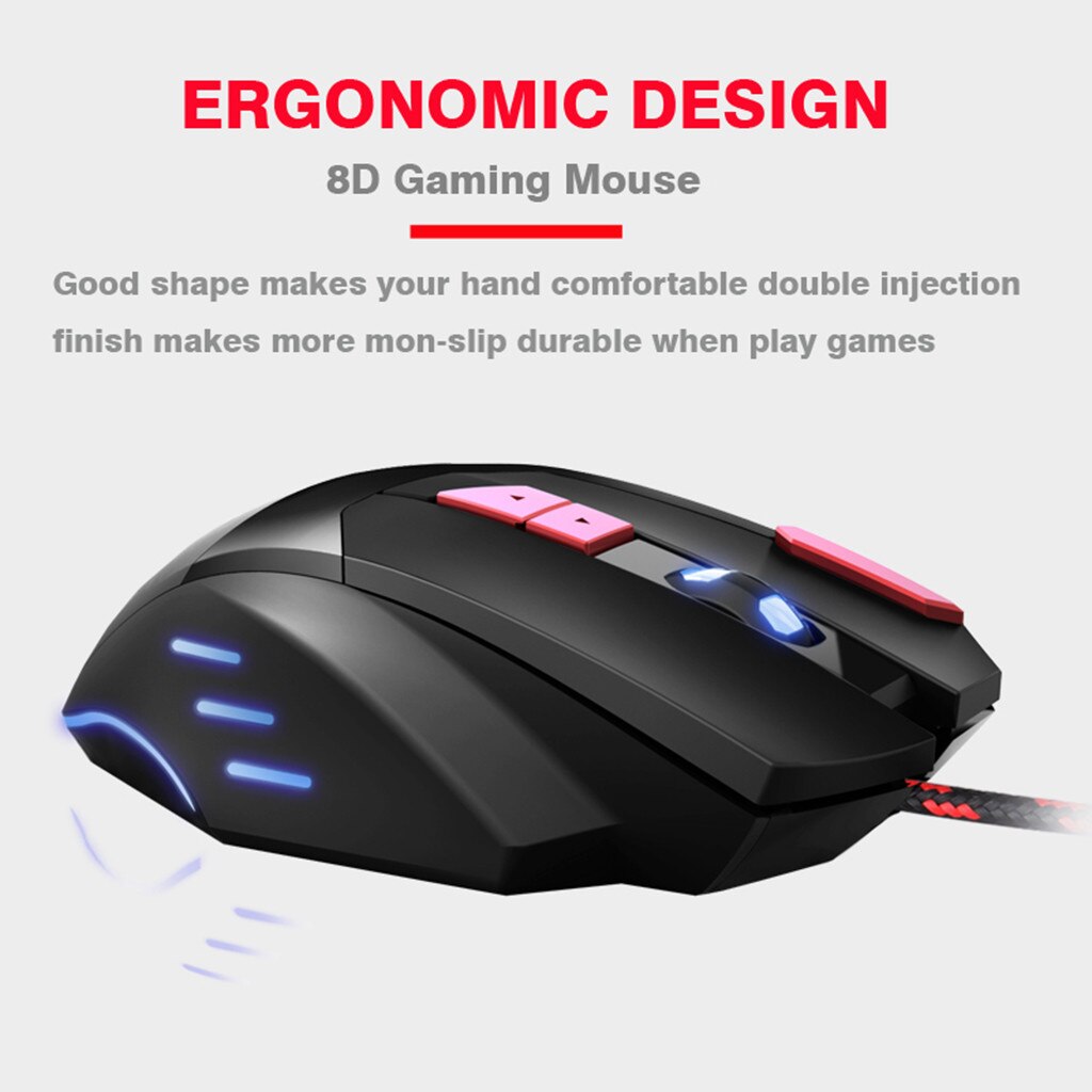 BLOODBAT GM18 Wired Gaming Low noise Ergonomic Com... – Grandado
