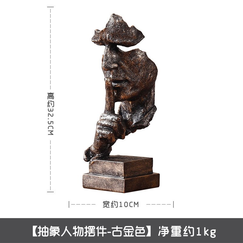 Modern Silence Statue Abstract Character Resin Cra... – Vicedeal