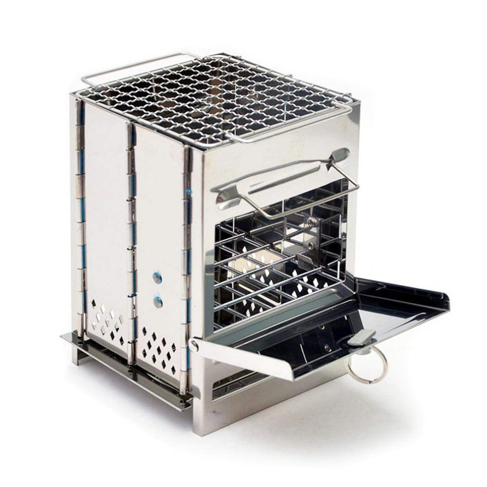 Portable BBQ picnic stove Stainless steel wood sto... – Vicedeal