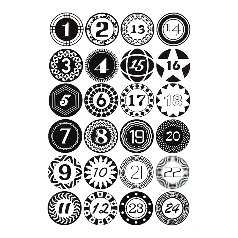 10 Sheets Countdown Advent Calendar Number Sticker... – Grandado