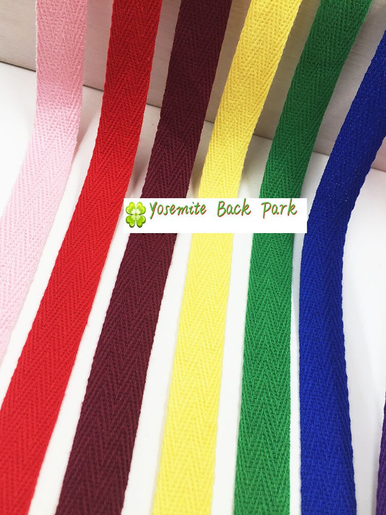 15 mm width 50 yard Cotton Herringbone Webbing Tap... – Vicedeal