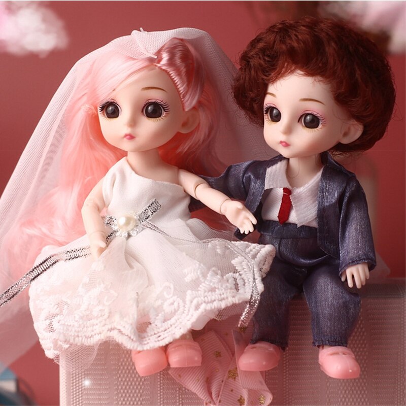 2 Pcs 16cm Mini Baby Doll Set 13 Moveable Jointed ... – Vicedeal