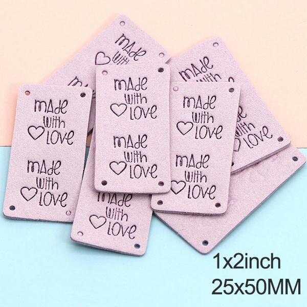20pcs Handmade Labels Mix Color Leather Tags Heart... – Vicedeal