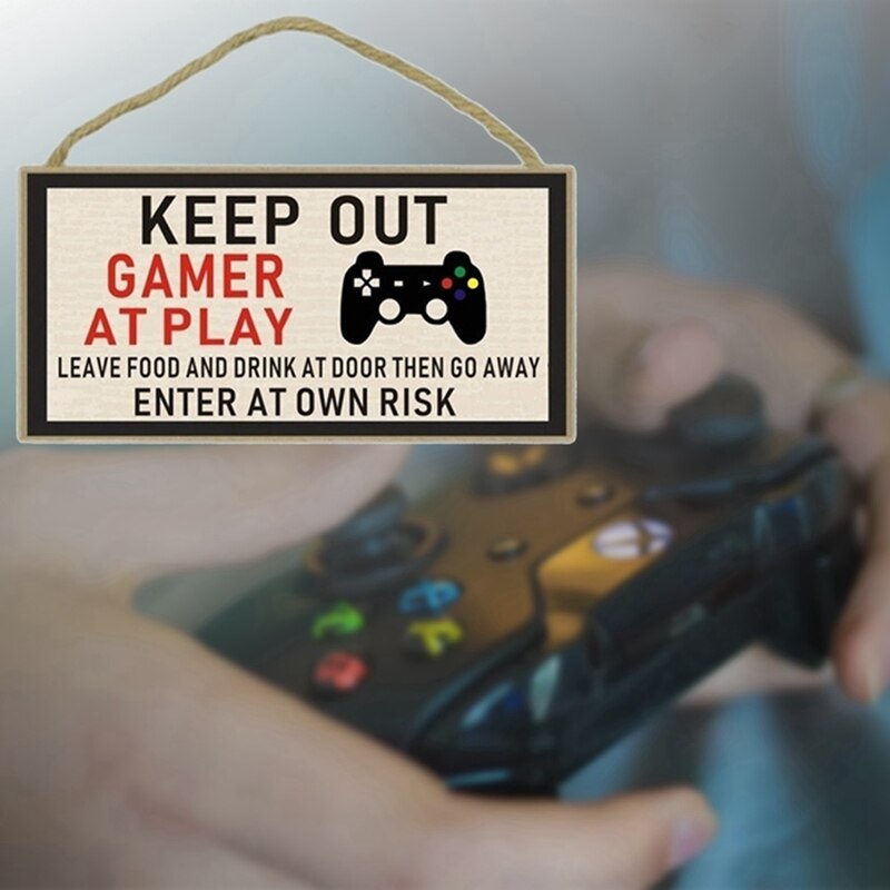 Anti-disturb Keep Out Gamer At Play Wood Door Funn... – Vicedeal