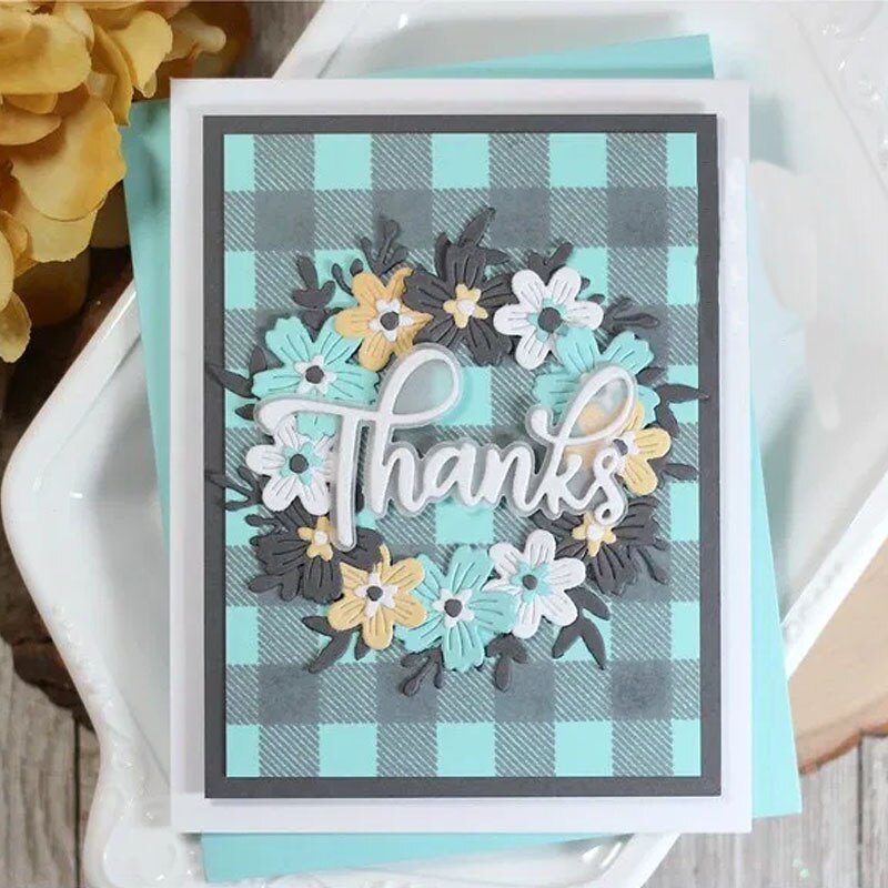 Metal Cutting Dies Circle Tree Thanks Hello Words ... – Vicedeal