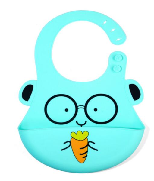 Pasgeboren Cartoon Prints Kids Siliconen Bib Slabb... – Grandado