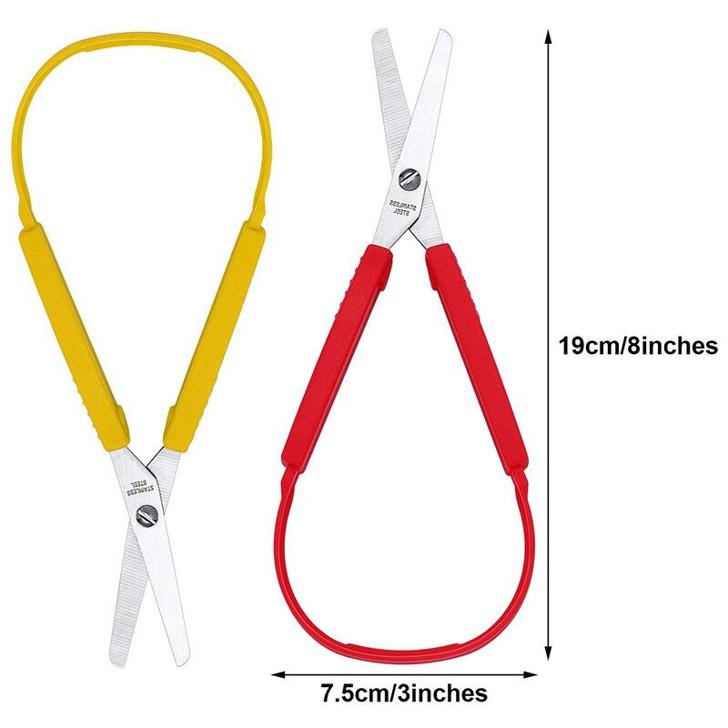 Loop Scissors Colorful Grip Scissors Loop Handle S... – Grandado