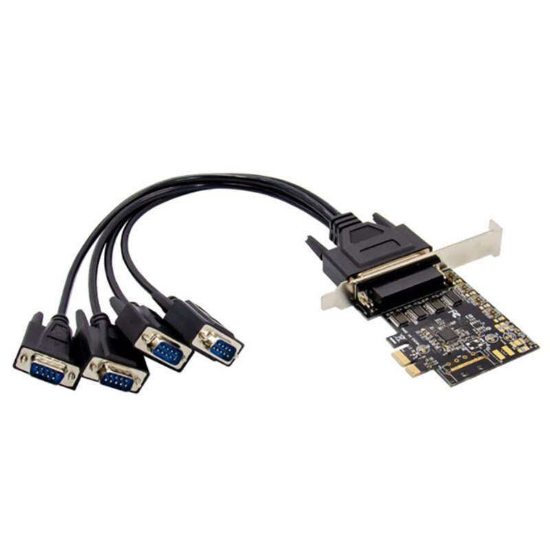 PCIE AX99100 1 Out 4S DB-9 Pin RS232 Serial Port C... – Vicedeal