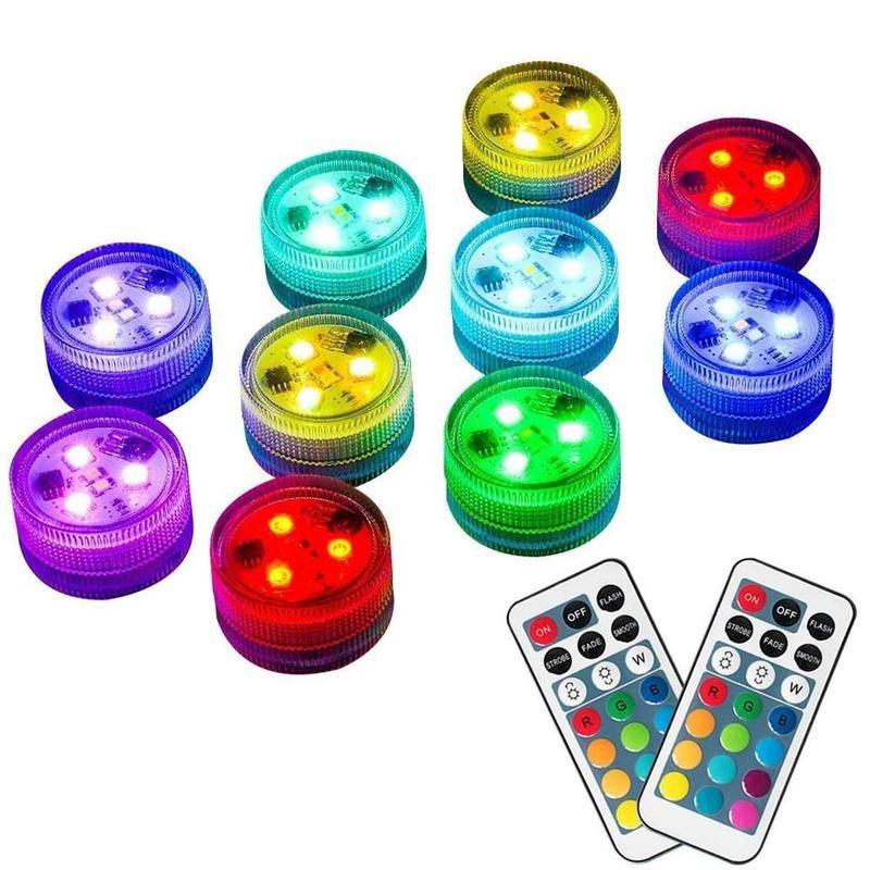 10 Light 2 Control Waterproof Remote Control Color... – Vicedeal
