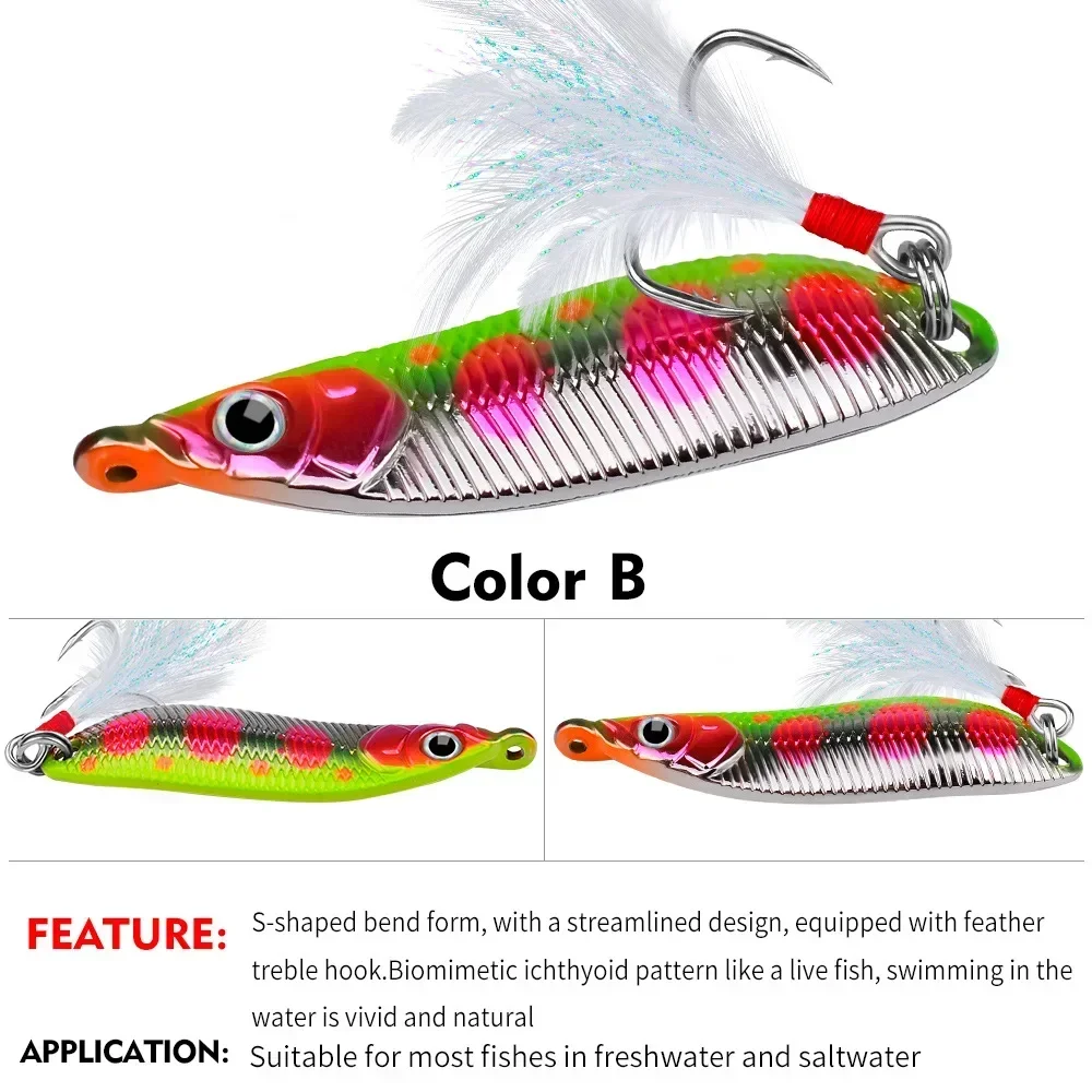 Metal Spinner Bait VIB Spoon Fishing Lures Japanes... – Grandado