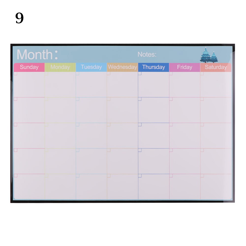 A3 Magnetic White/black Board Schedule Erase Calen... – Grandado