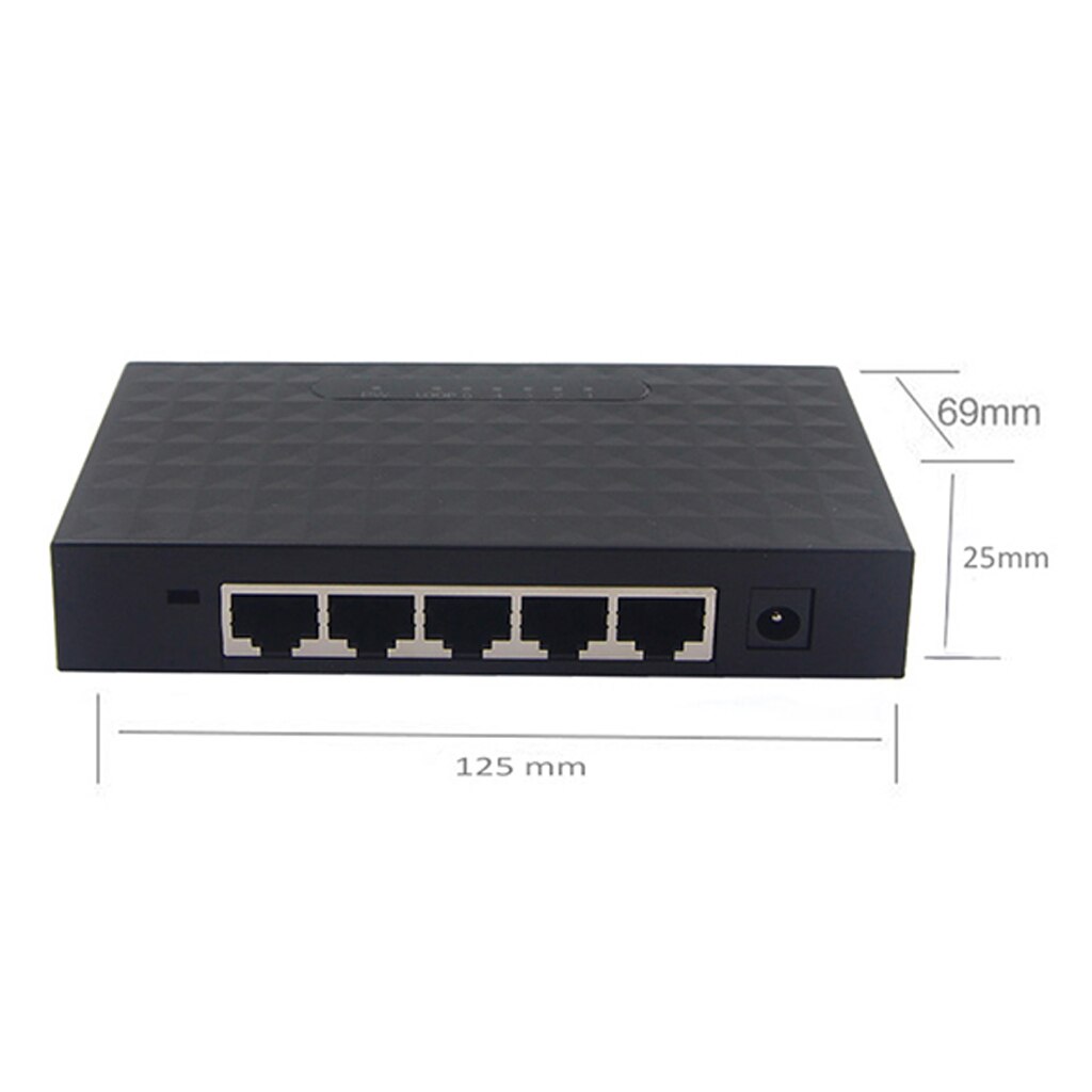 5 portas de rede gigabit switch 10/100/1000mbps et... – Vicedeal