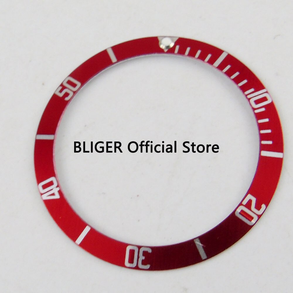 Newest 39.5mm brushed red alloy bezel insert fit S... – Grandado