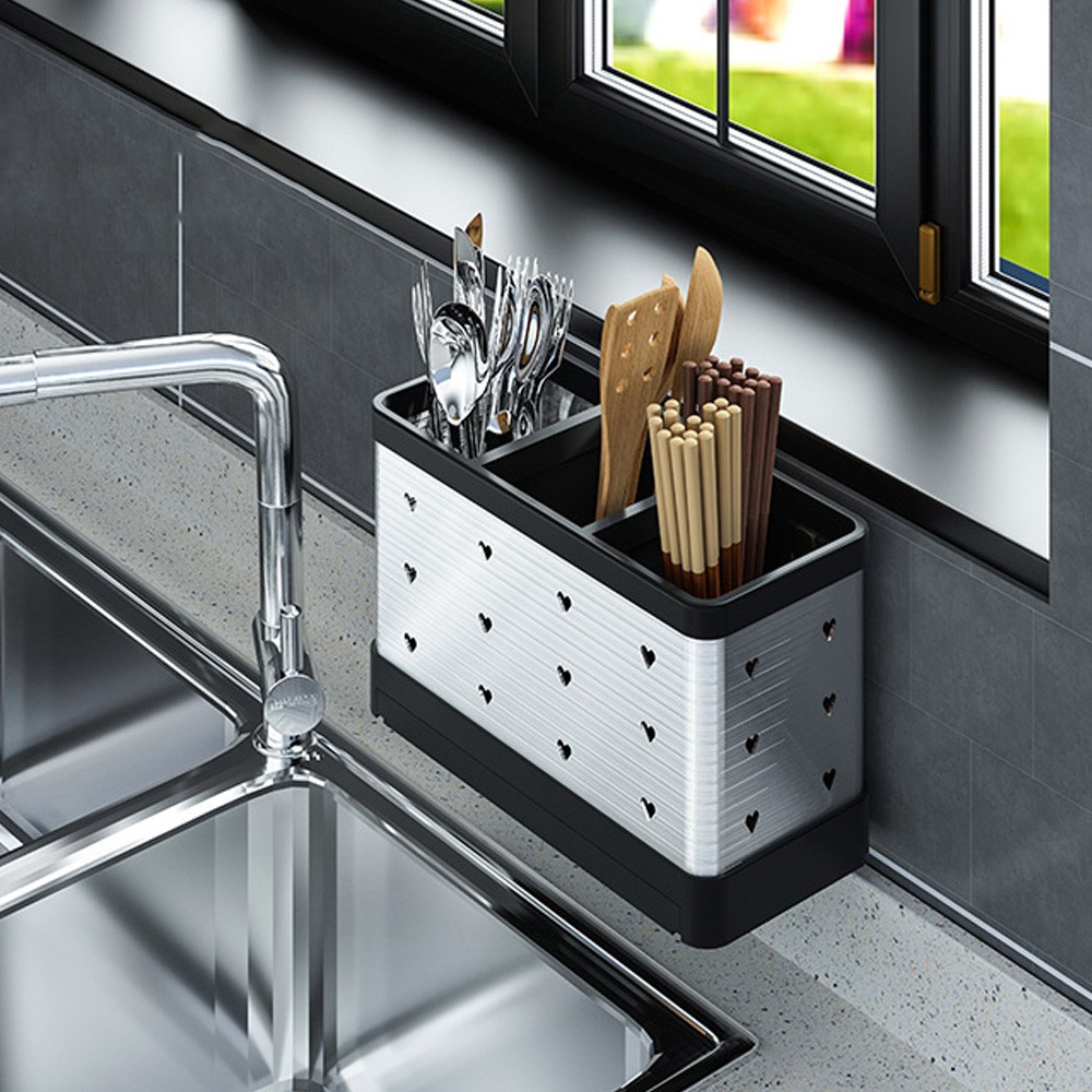 Kitchen Cutlery Storage Racks Drain Tableware Hold... – Vicedeal