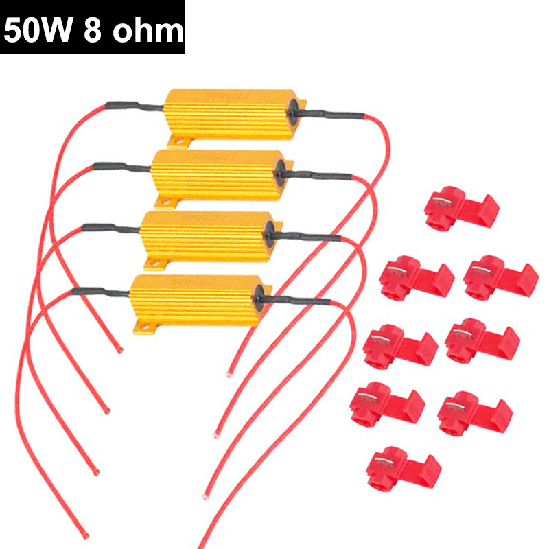 4x 50W 8ohm High Power Load Resistor Decoder LED B... – Grandado