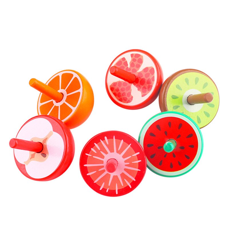 Wooden Gyro Toys Kids Mini Colored Fruits Anti Str... – Grandado