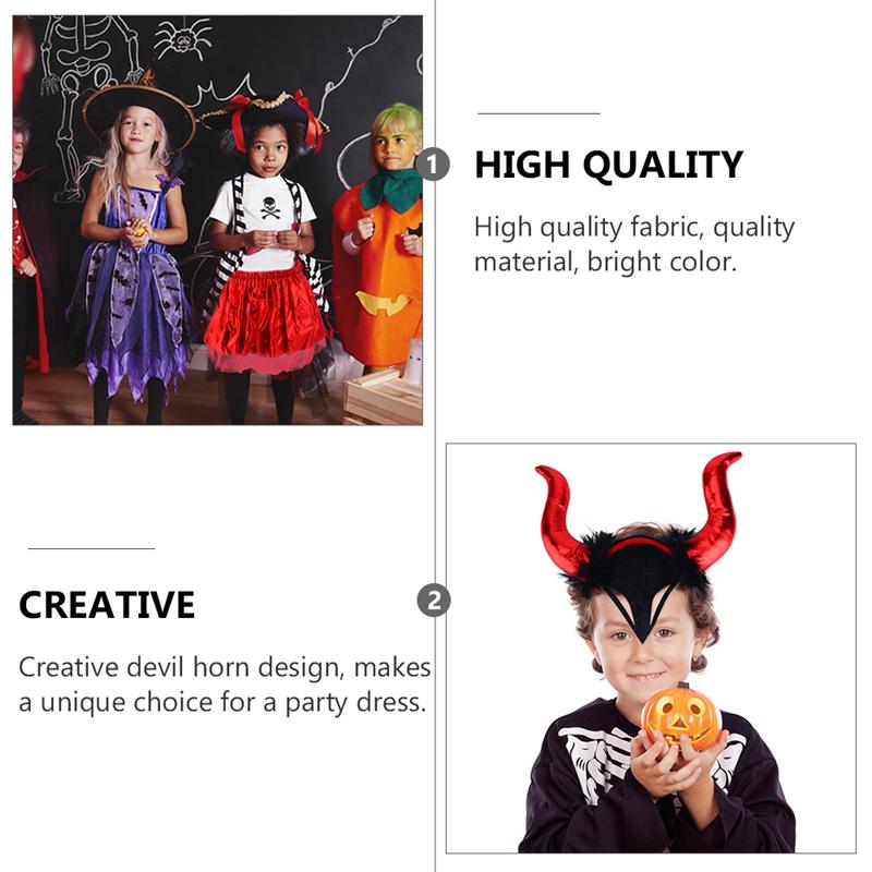 2 Set/4pcs Horn Devil Headband Dress Halloween Cos... – Vicedeal