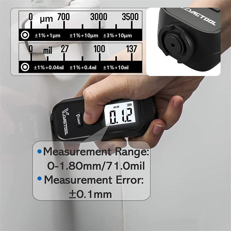 VDIAGTOOL VC100 OBD2 Digital Coating Thickness Gau... – Grandado