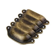 Antique-Brass Rustic Cup Pull Cabinet Cupboard Dra... – Grandado